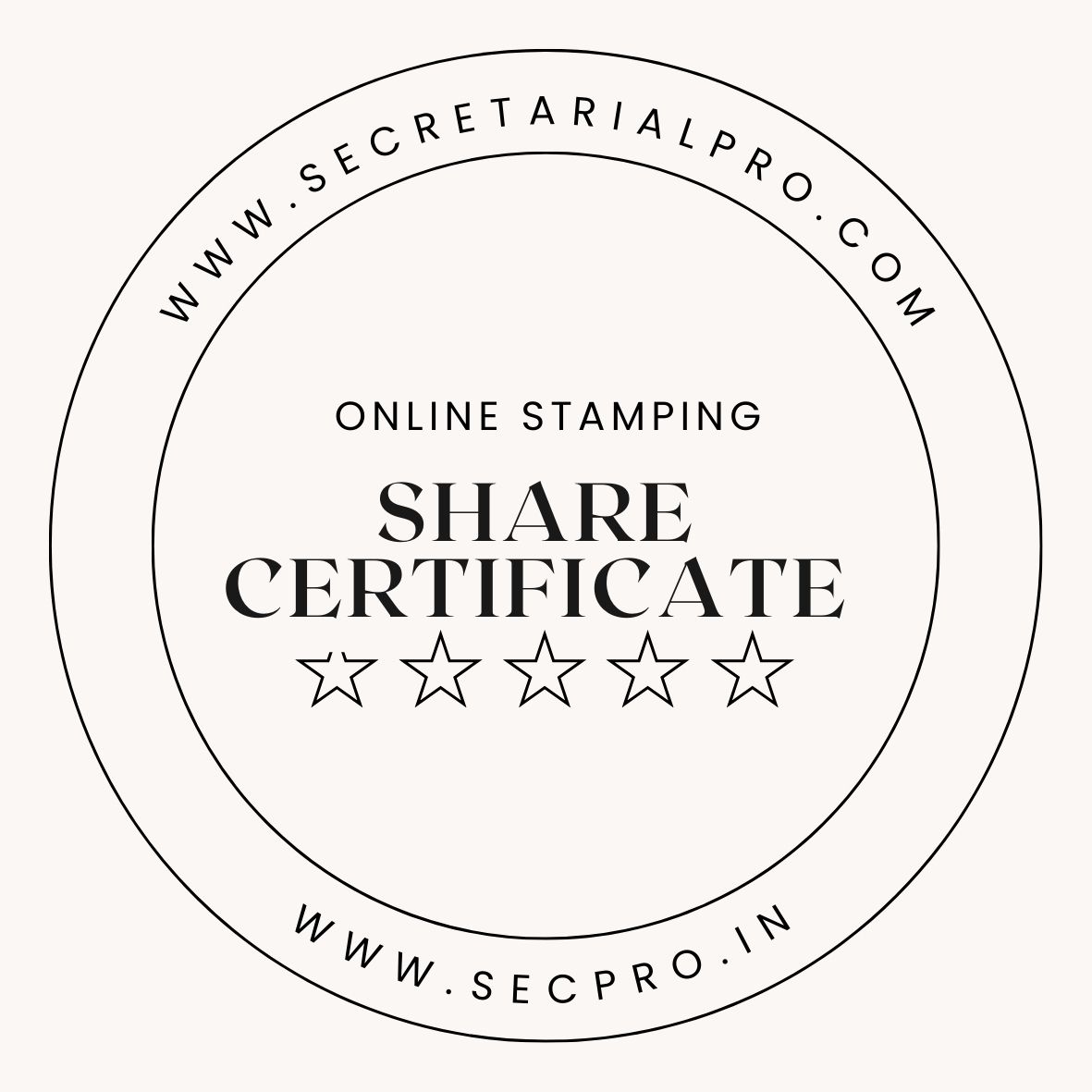 Share Certificate Stamping - SecretarialPro